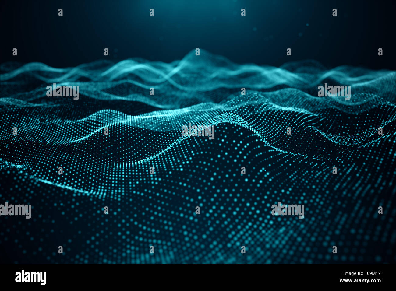 Data technology, abstract global network. Wave of particles. Abstract ...