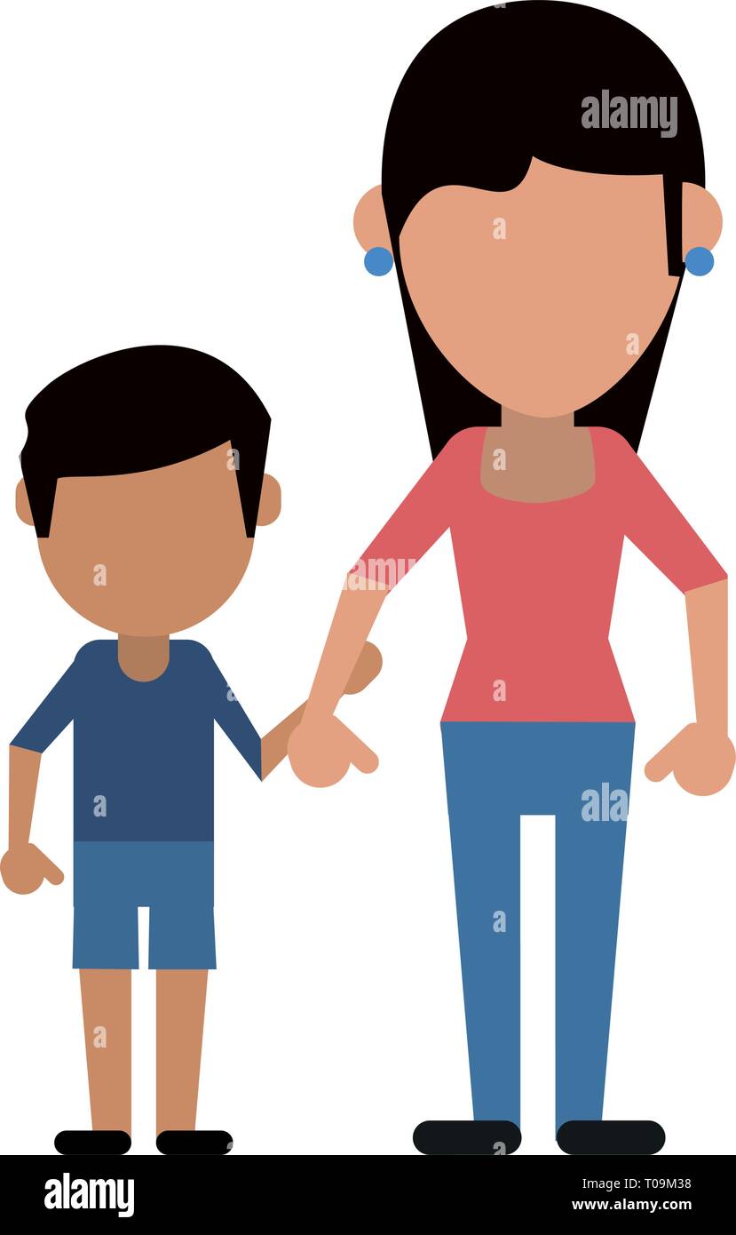 Family avatar faceless cartoon Stock Vector Image & Art - Alamy