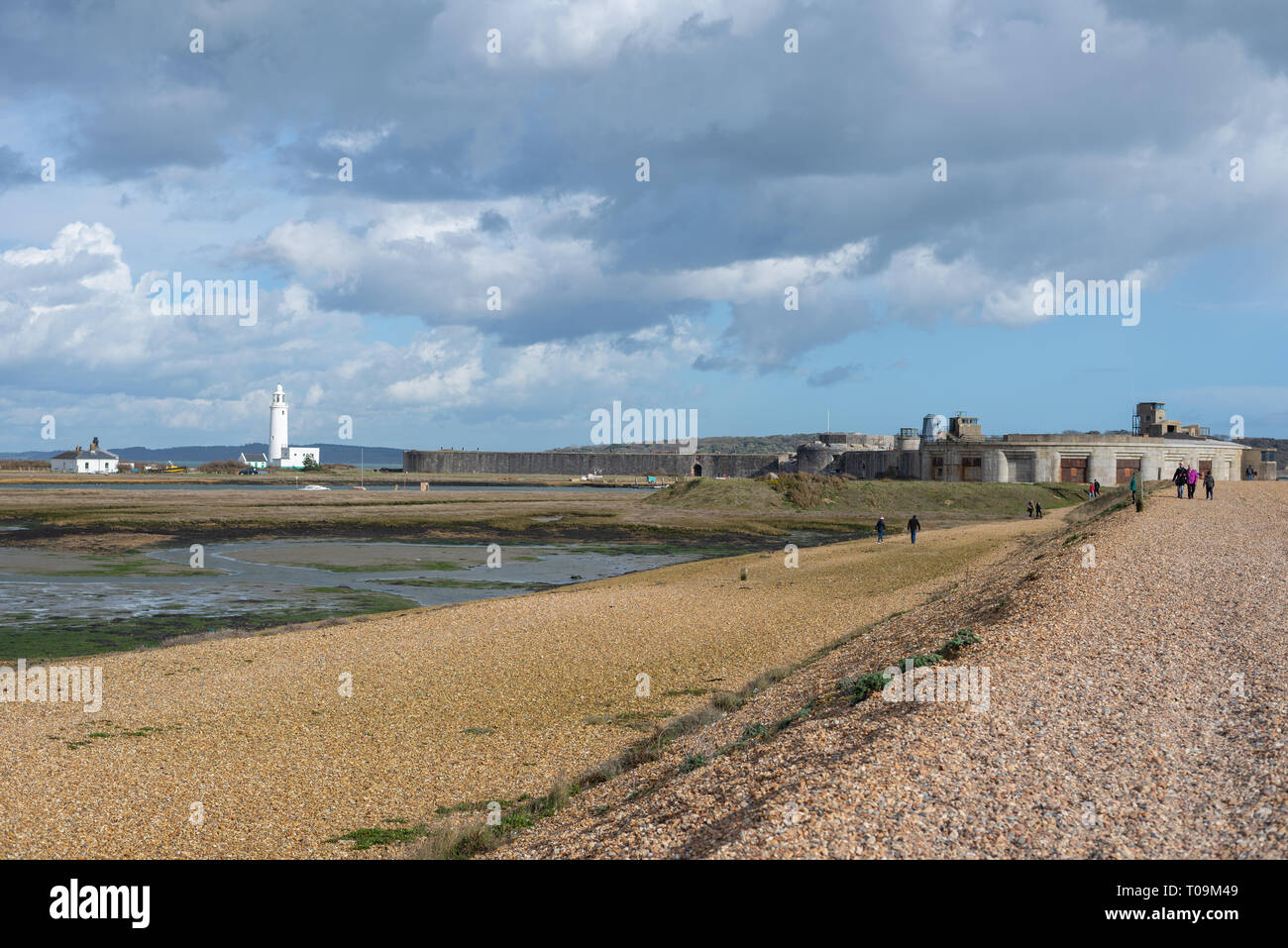 Hurst Point Lighthouse and Castle, a popular sea walk and fort visit ...