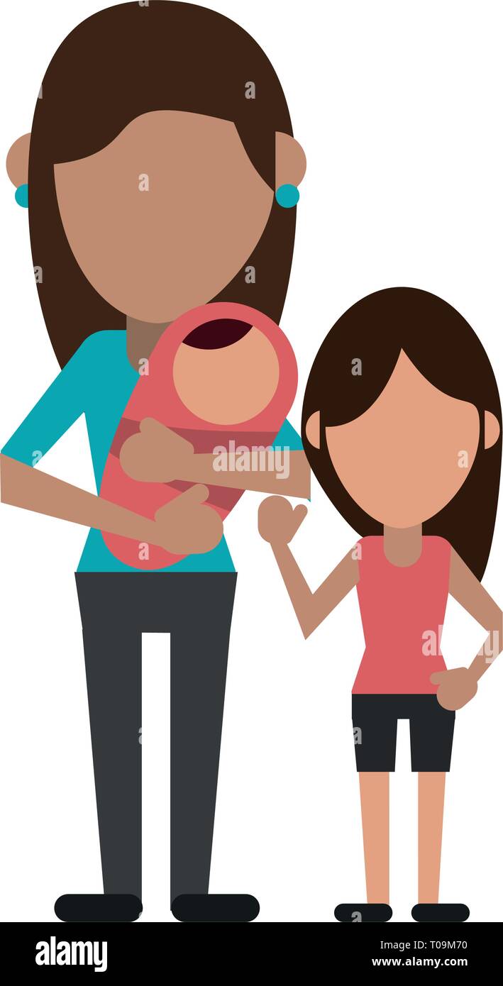 Family avatar faceless cartoon Stock Vector Image & Art - Alamy
