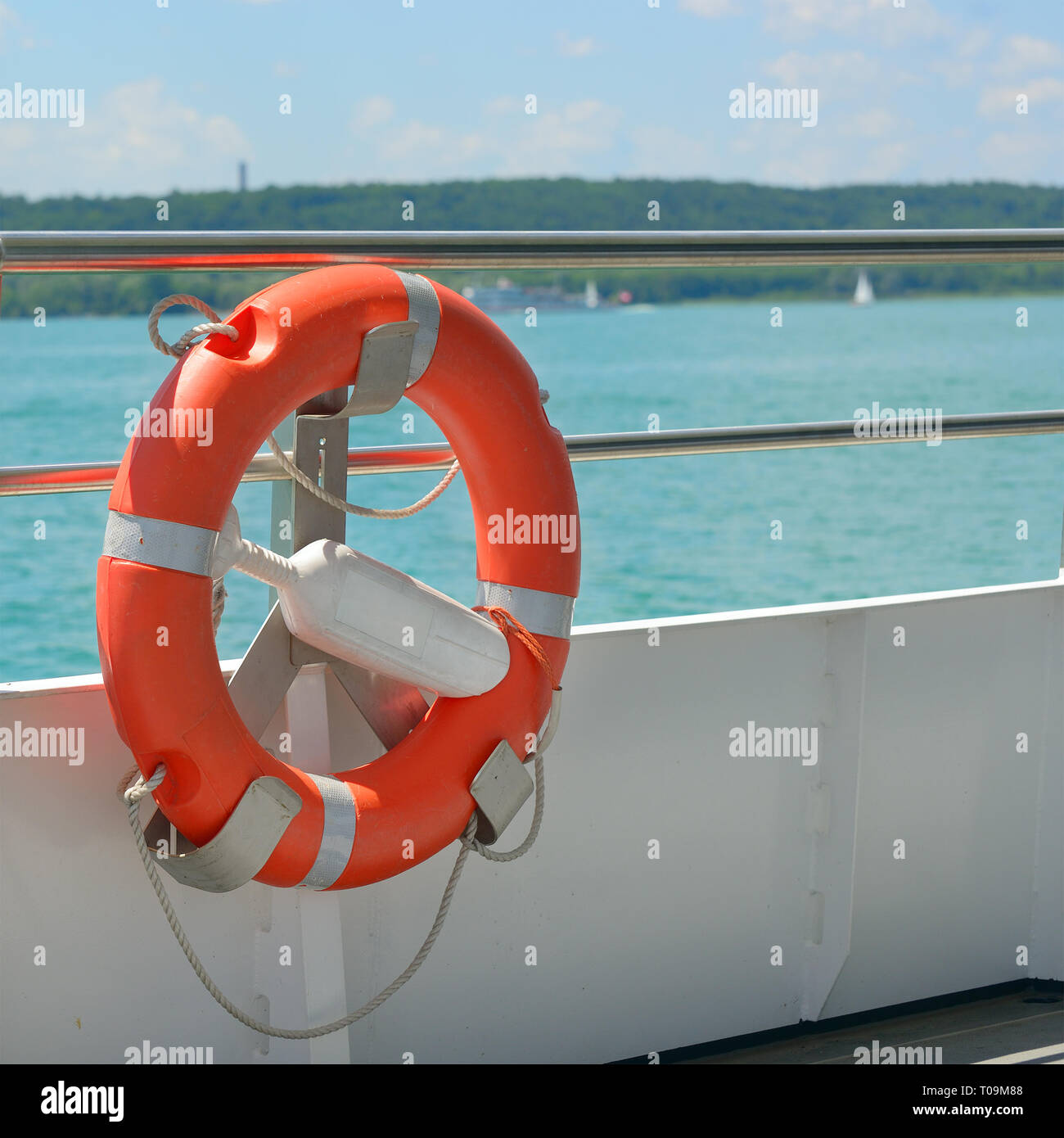 lifebuoy on a ship Stock Photo - Alamy