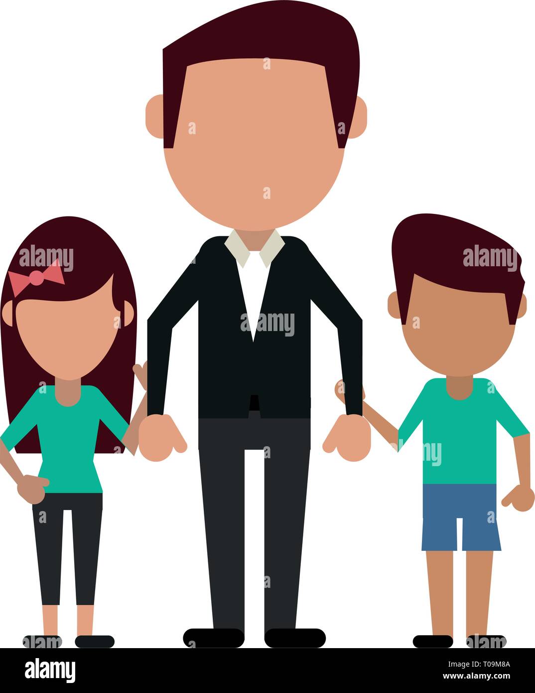 Family avatar faceless cartoon Stock Vector Image & Art - Alamy