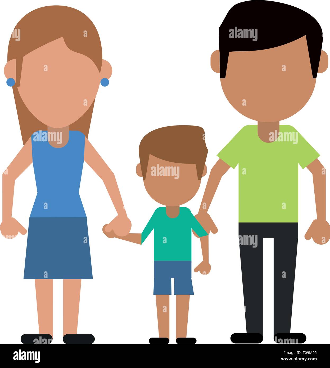 Family avatar faceless cartoon Stock Vector Image & Art - Alamy
