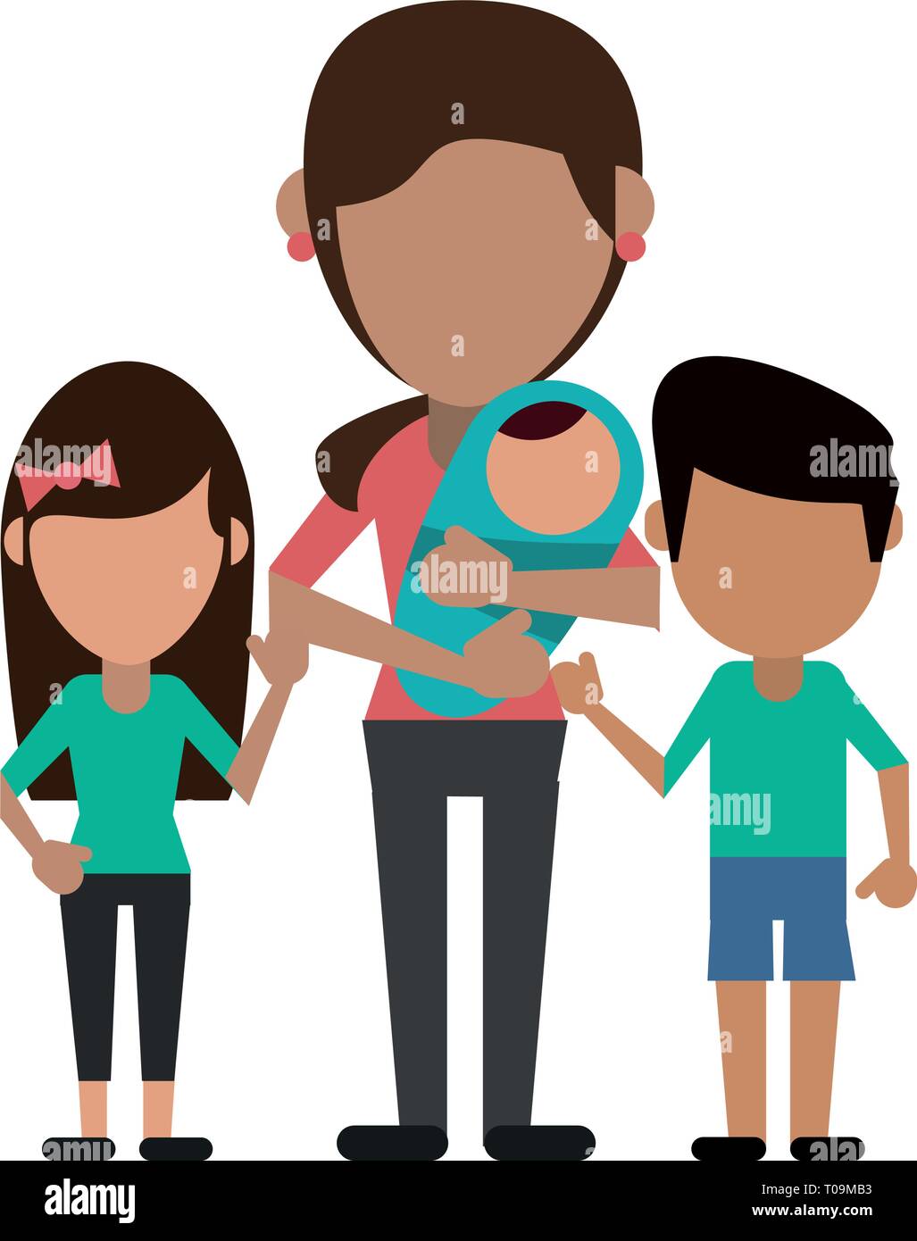 Family avatar faceless cartoon Stock Vector Image & Art - Alamy