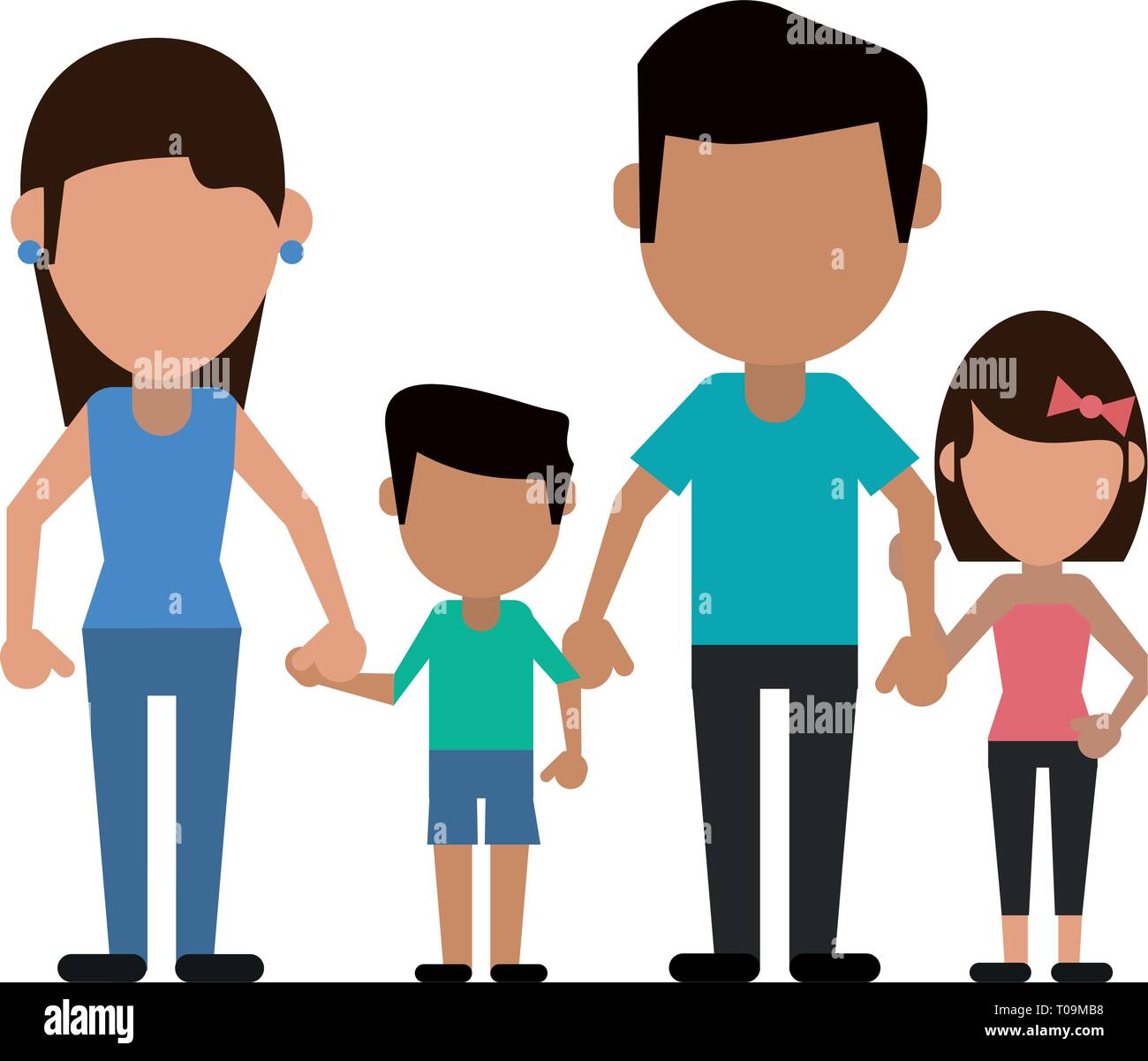 Family avatar faceless cartoon Stock Vector Image & Art - Alamy