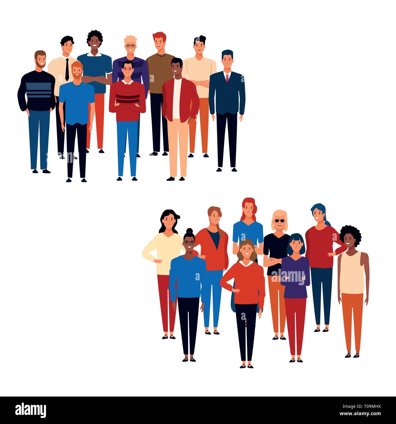 Groups of people cartoons Stock Vector Image & Art - Alamy