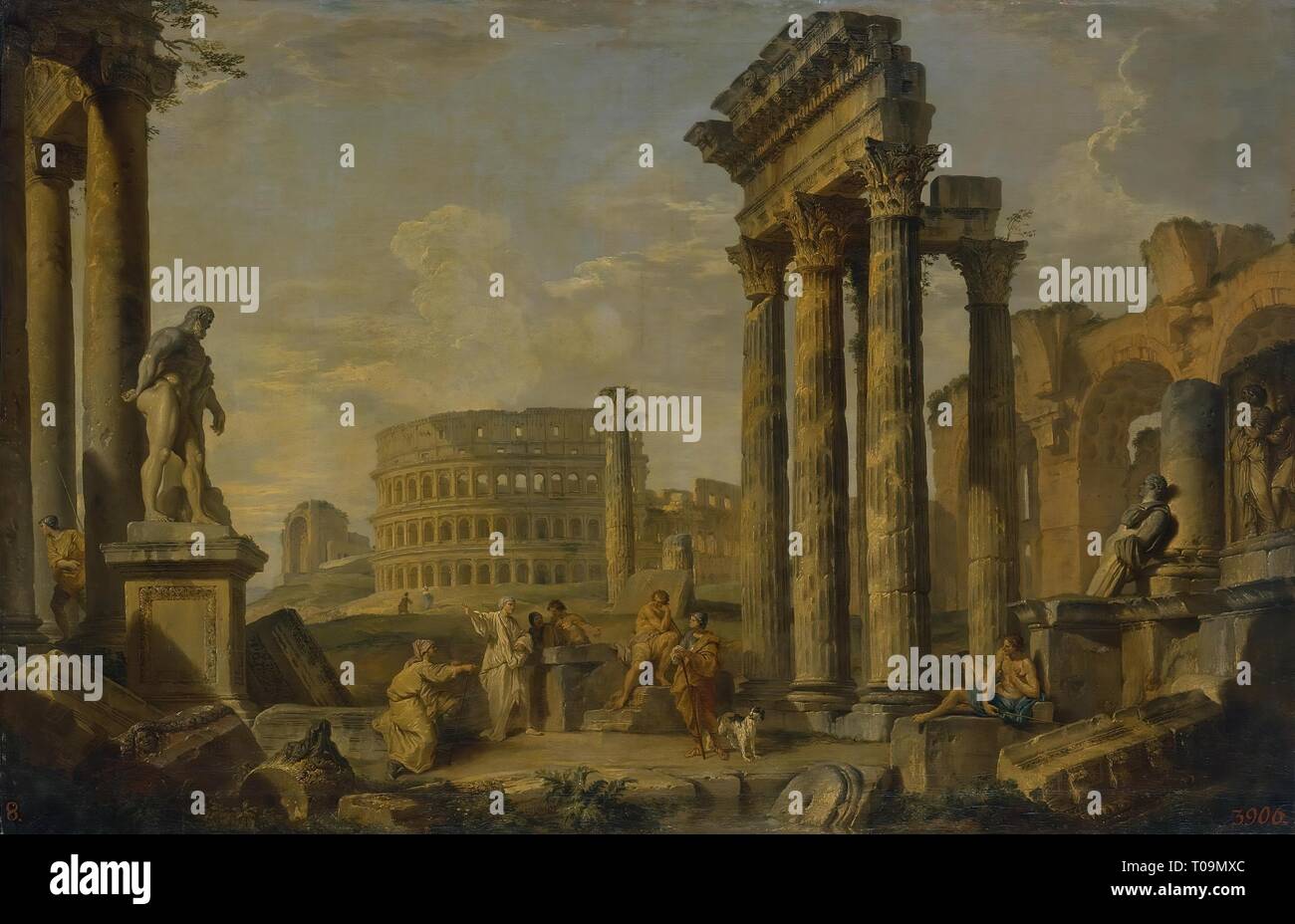 'Sermon of an Apostle in the Roman Ruins with a Statue of the Farnese ...