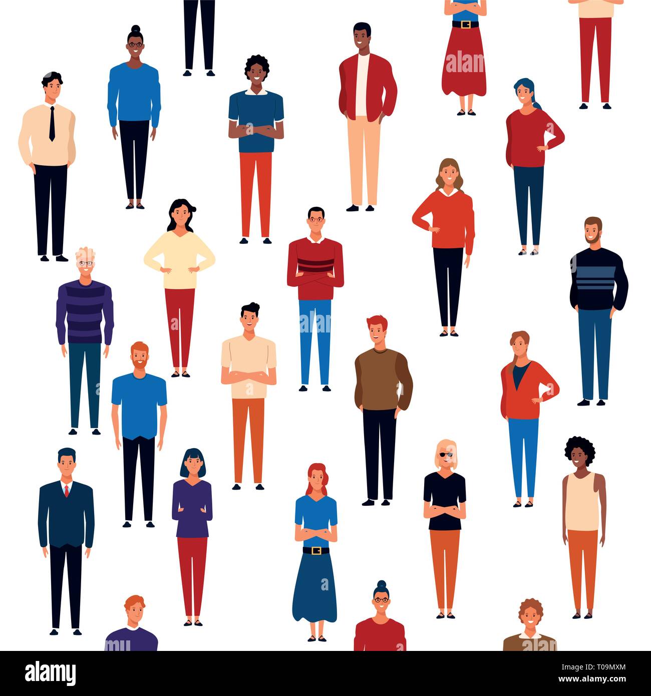 People background pattern cartoons Stock Vector Image & Art - Alamy