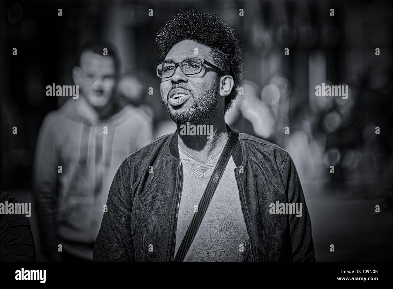 Street Portraits in Black and White Dramatic Stock Photo - Alamy