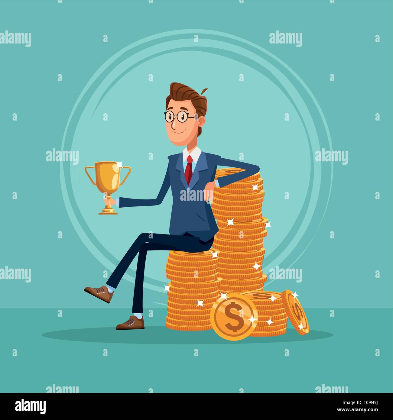 Businessman banker cartoon Stock Vector Image & Art - Alamy