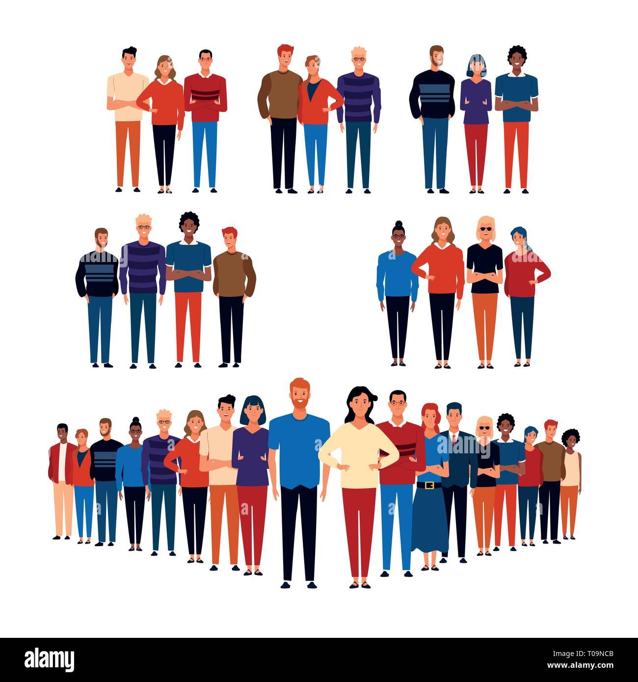 Groups of people cartoons Stock Vector Image & Art - Alamy