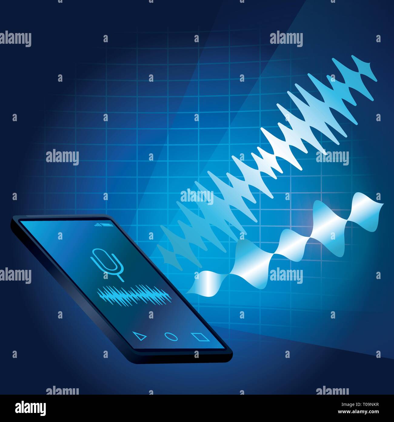 Smartphone voice recognition speaker Stock Vector Image & Art - Alamy