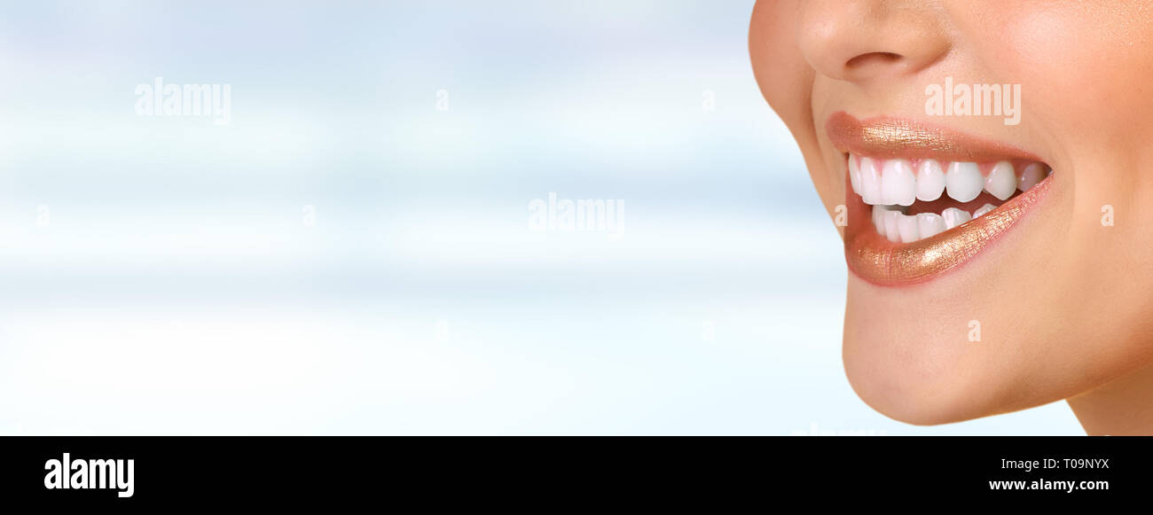 woman smile and teeth Stock Photo - Alamy