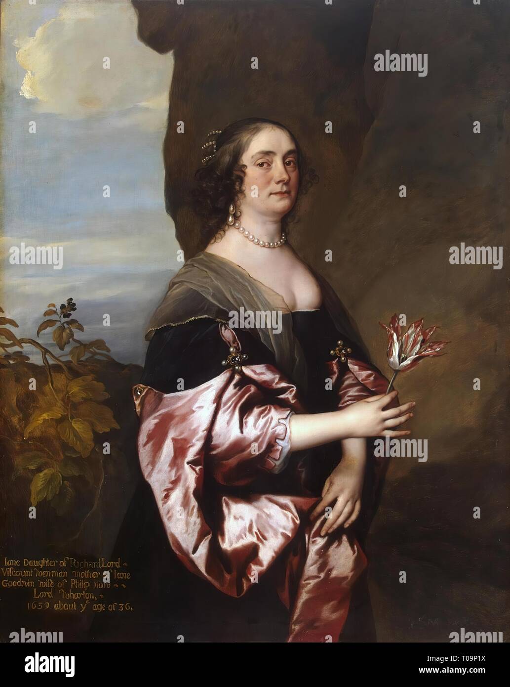 'Portrait of Lady Jane Goodwin'. Flanders, 1639. Dimensions: 132,5x106 ...