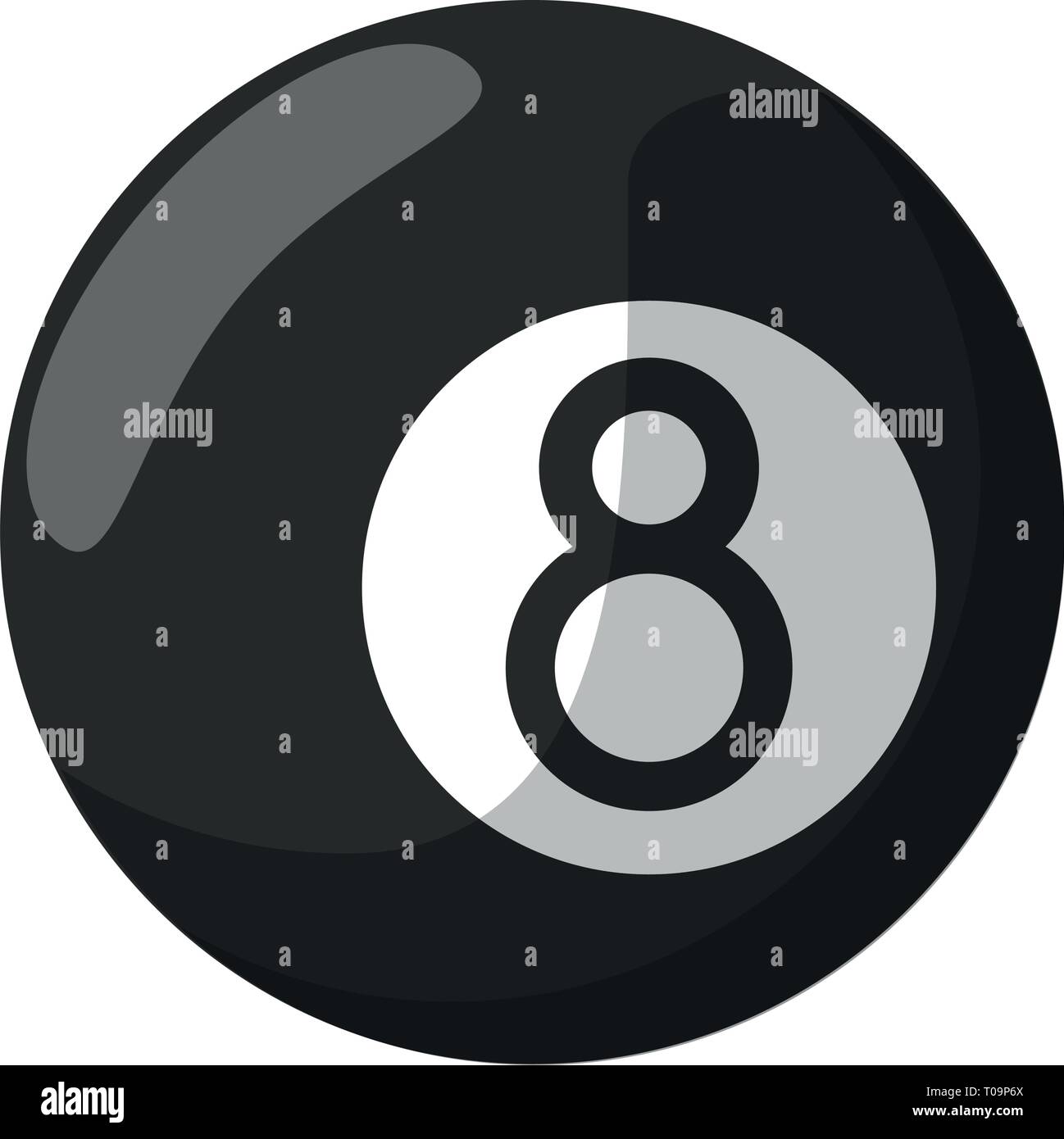 Pool eight ball cartoon isolated Stock Vector Image & Art - Alamy