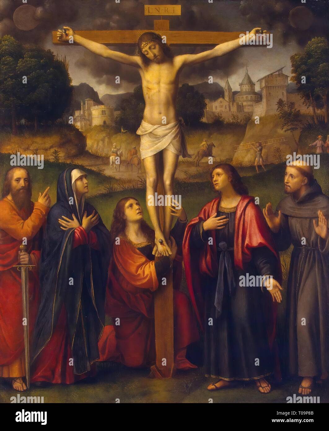 Crucifixion jesus mary john old hi-res stock photography and images - Alamy