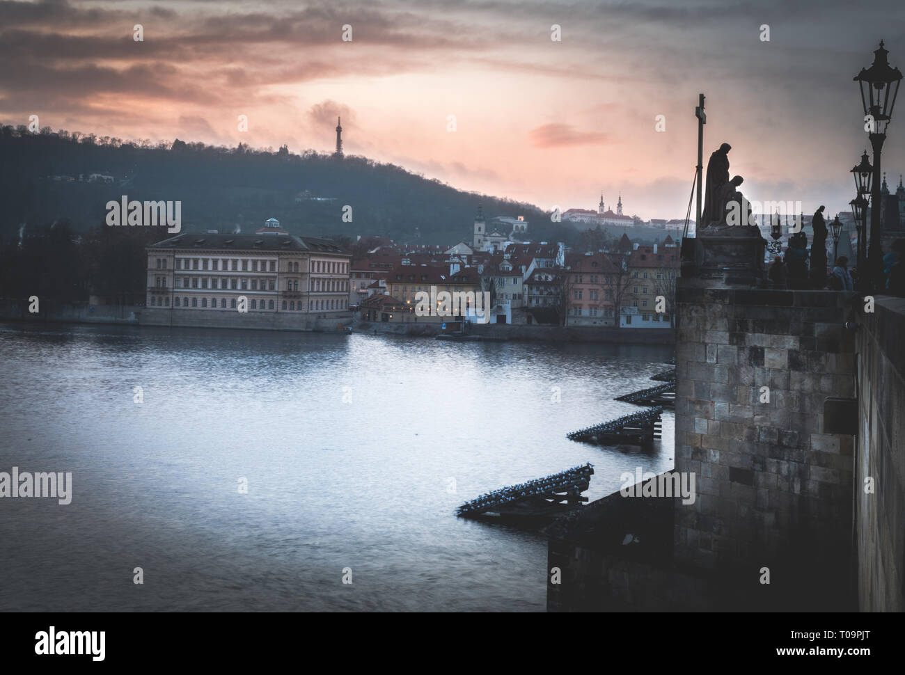 Czech capitol city Prague landscape photography, Petrin look tower at ...