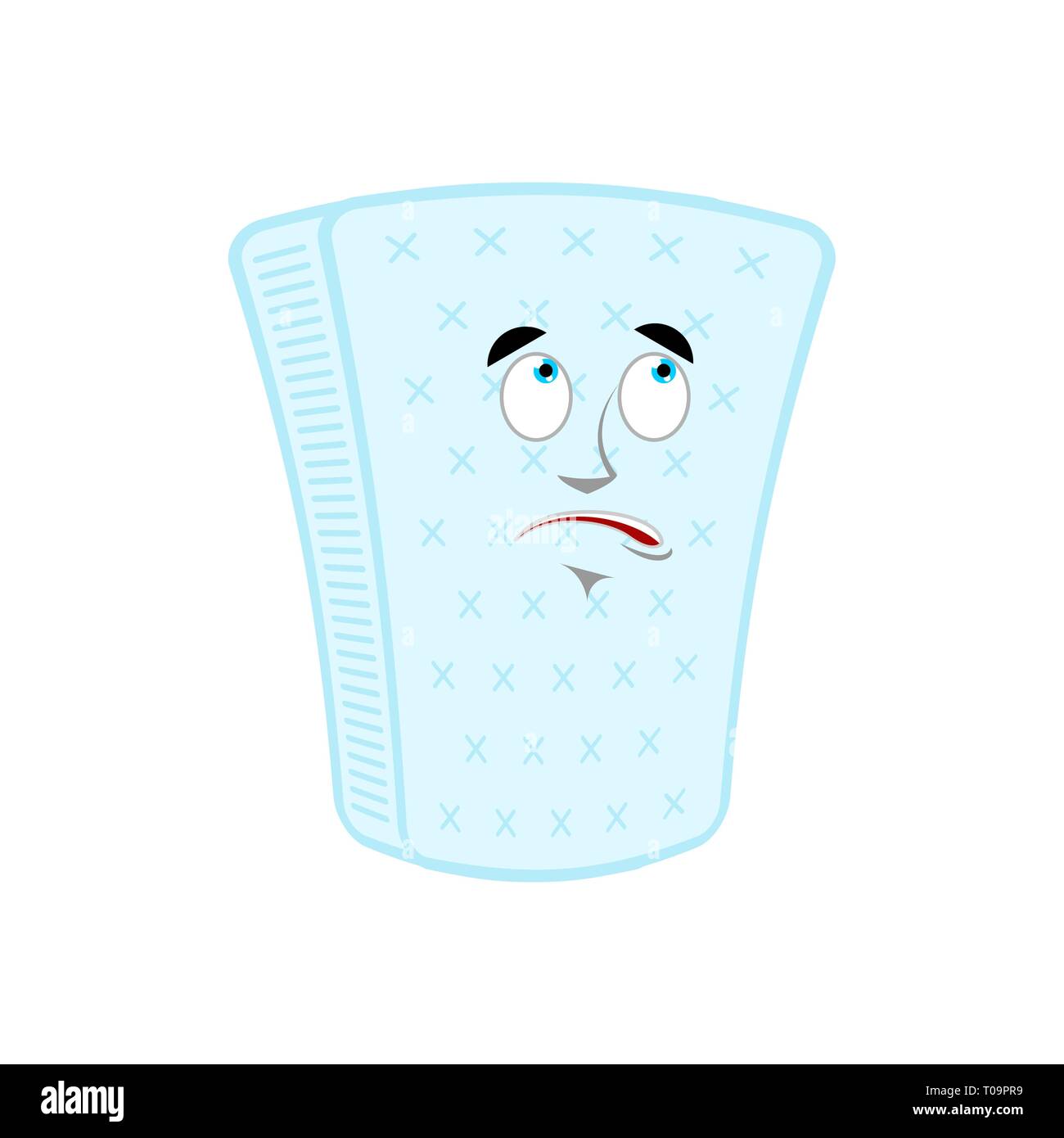 Mattress bewildered emotion isolated. squab at loss Cartoon Style ...