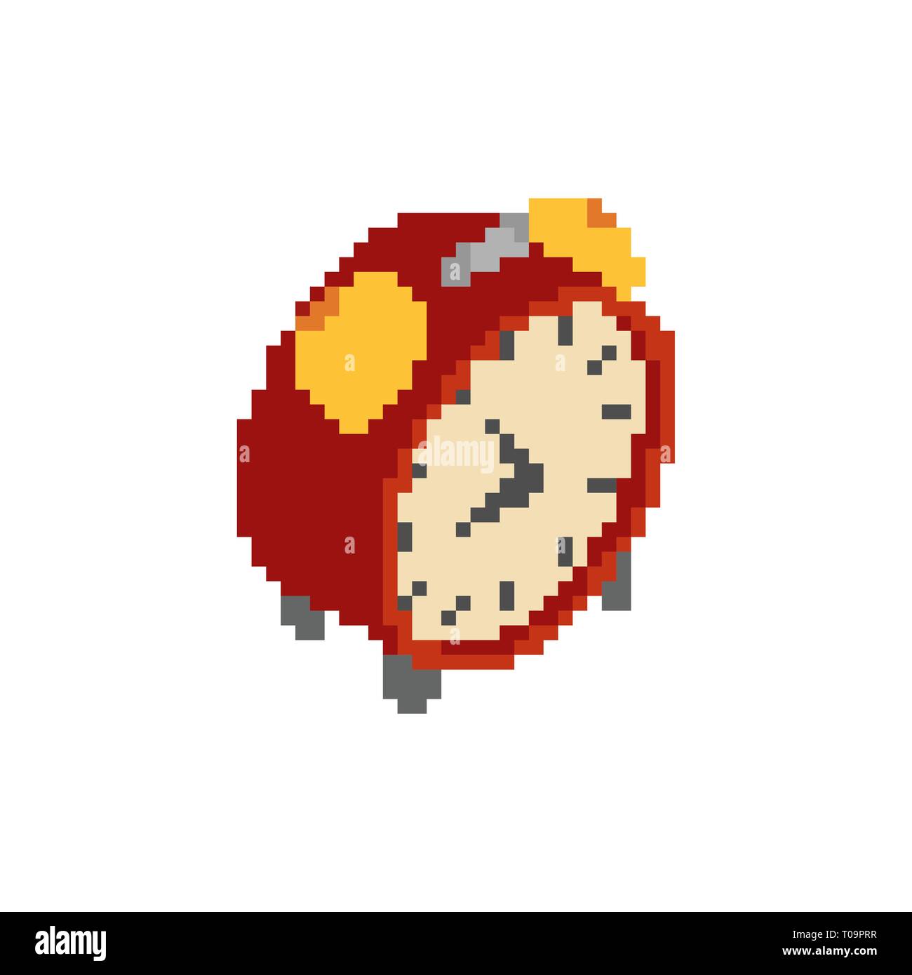 Alarm clock pixel art. Clock 8 bit style Stock Vector Image & Art - Alamy