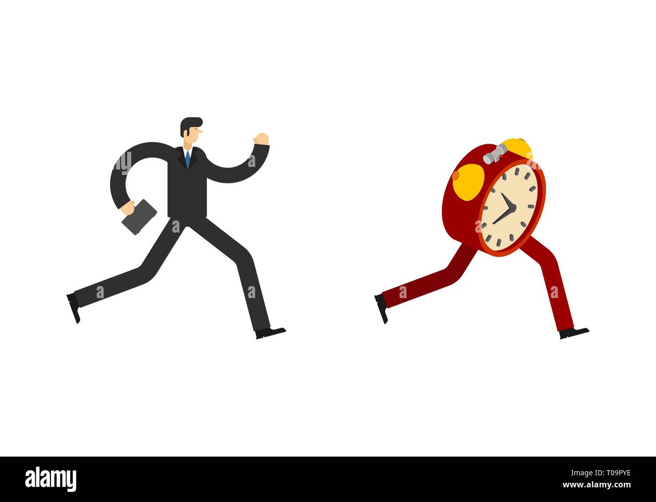 Time runs Stock Vector Images - Alamy