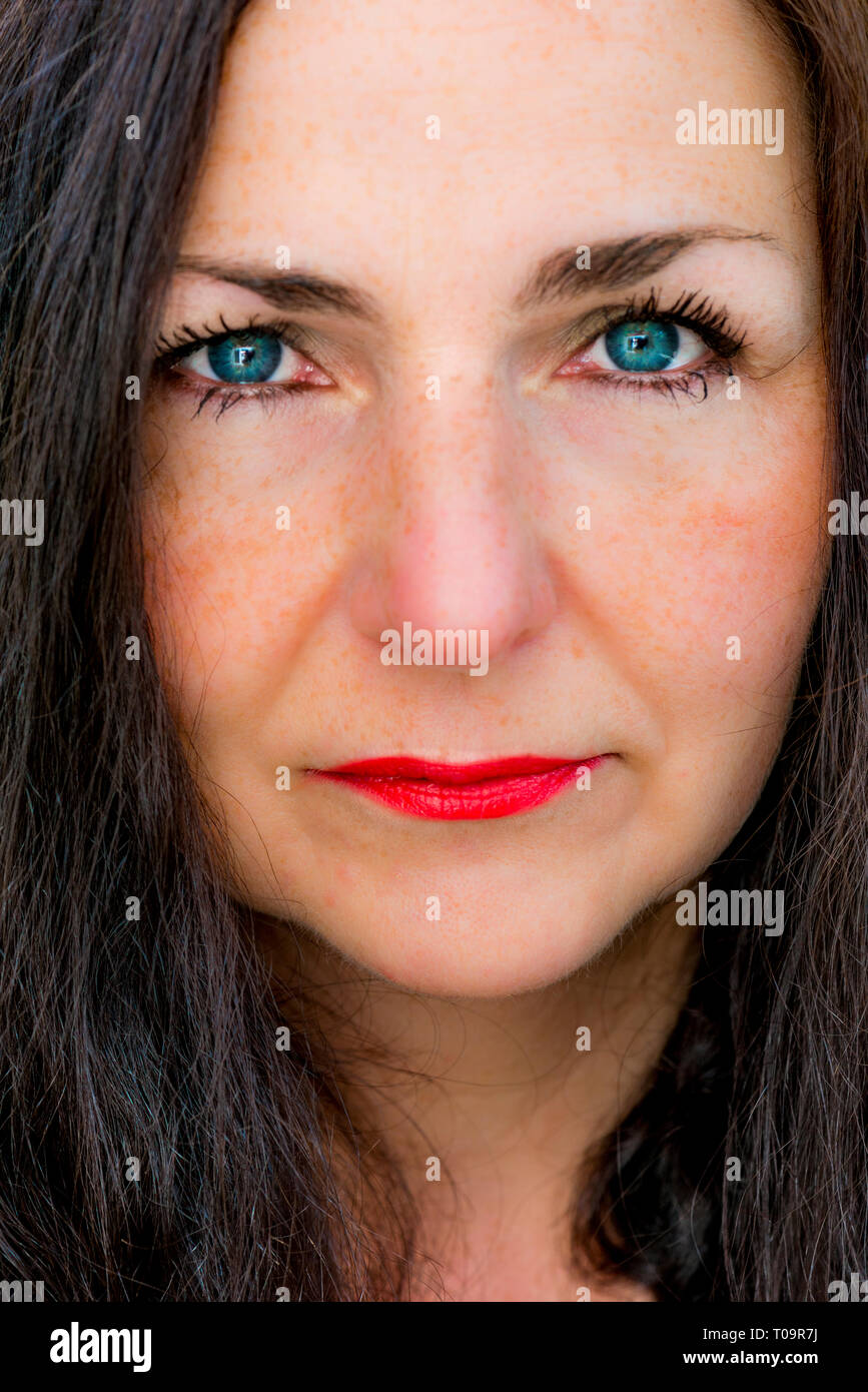 beautiful middle aged woman portrait Stock Photo - Alamy