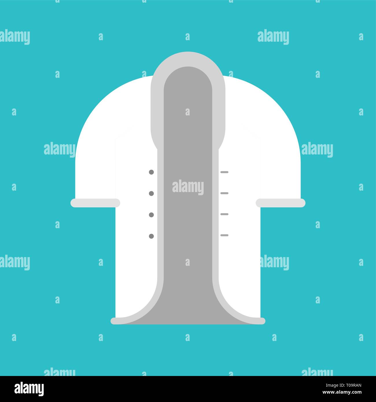 White mens Coat isolated. Cloak vector illustration Stock Vector Image ...