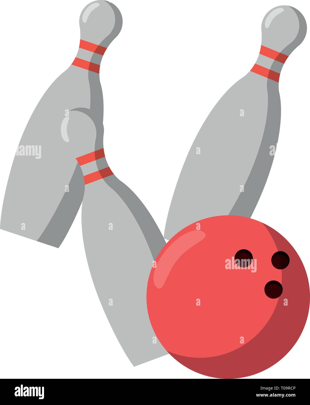 Bowling ball and pins cartoon Stock Vector Images - Alamy