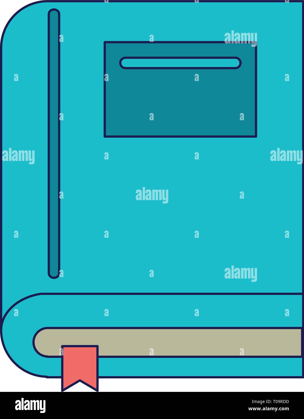 Book education symbol isolated blue lines Stock Vector Image & Art - Alamy