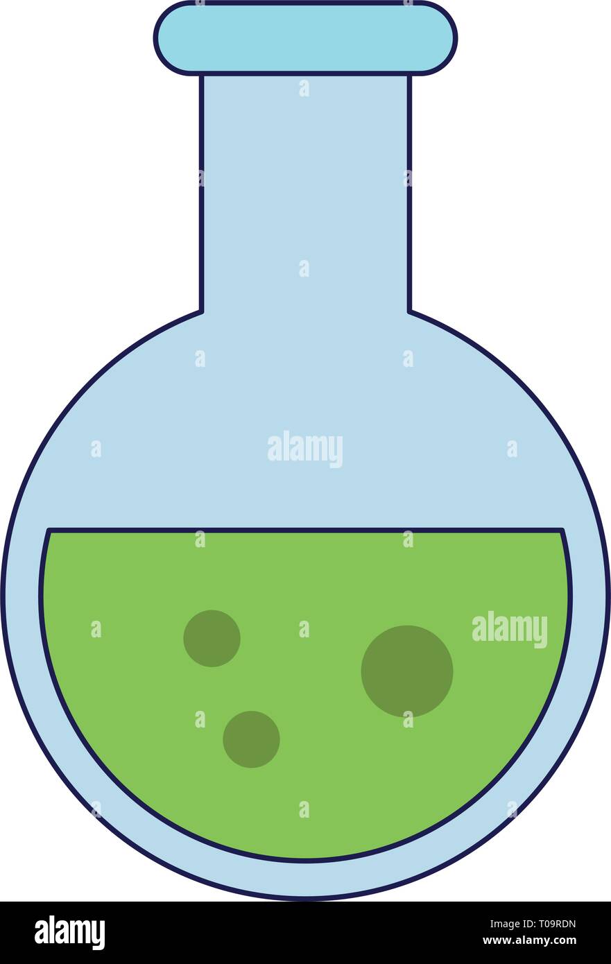 Chemistry flask symbol isolated blue lines Stock Vector Image & Art - Alamy