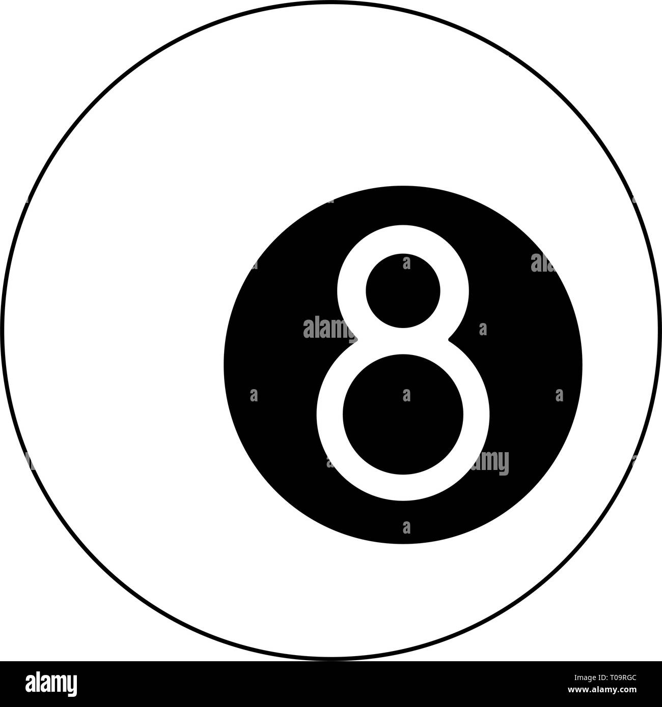 Cartoon eight ball Black and White Stock Photos & Images - Alamy