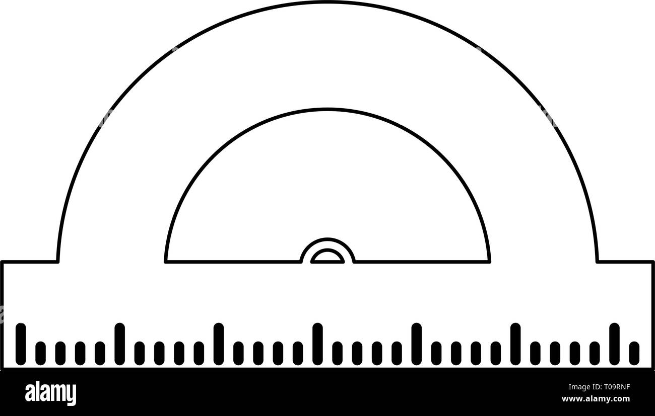 Ruler compass utensil in black and white Stock Vector Image & Art - Alamy