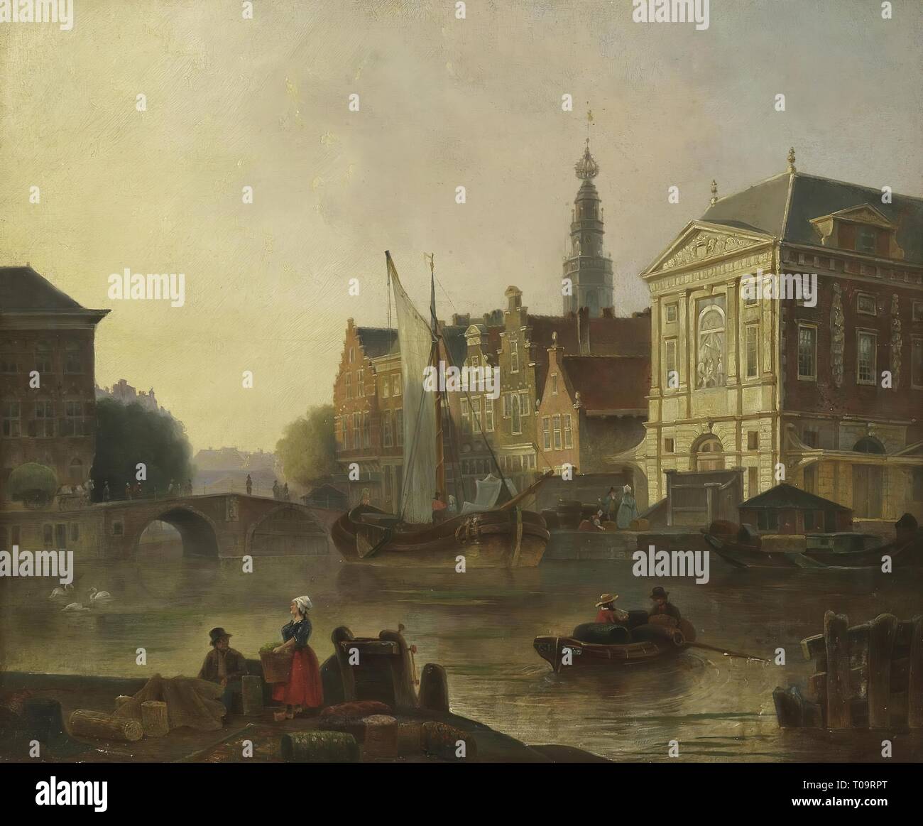'View of Leyden'. Holland, Circa 1830. Dimensions: 43x51 cm. Museum ...