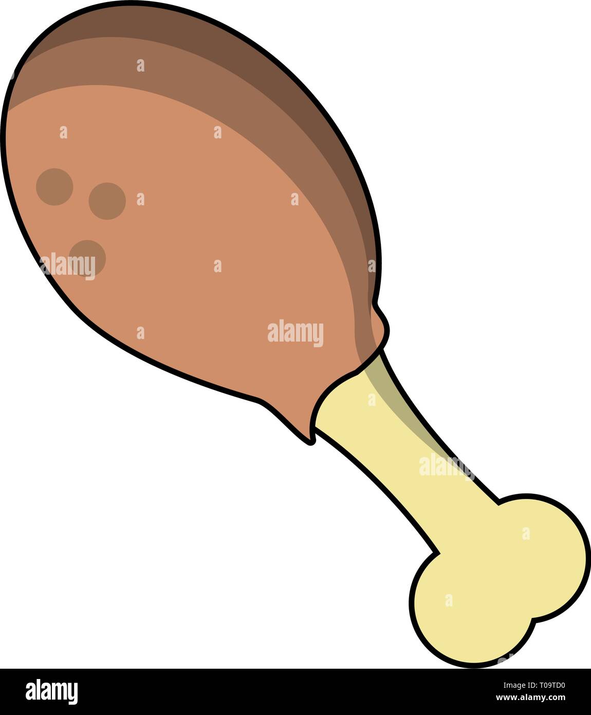Chicken thigh cartoon isolated Stock Vector Image & Art - Alamy