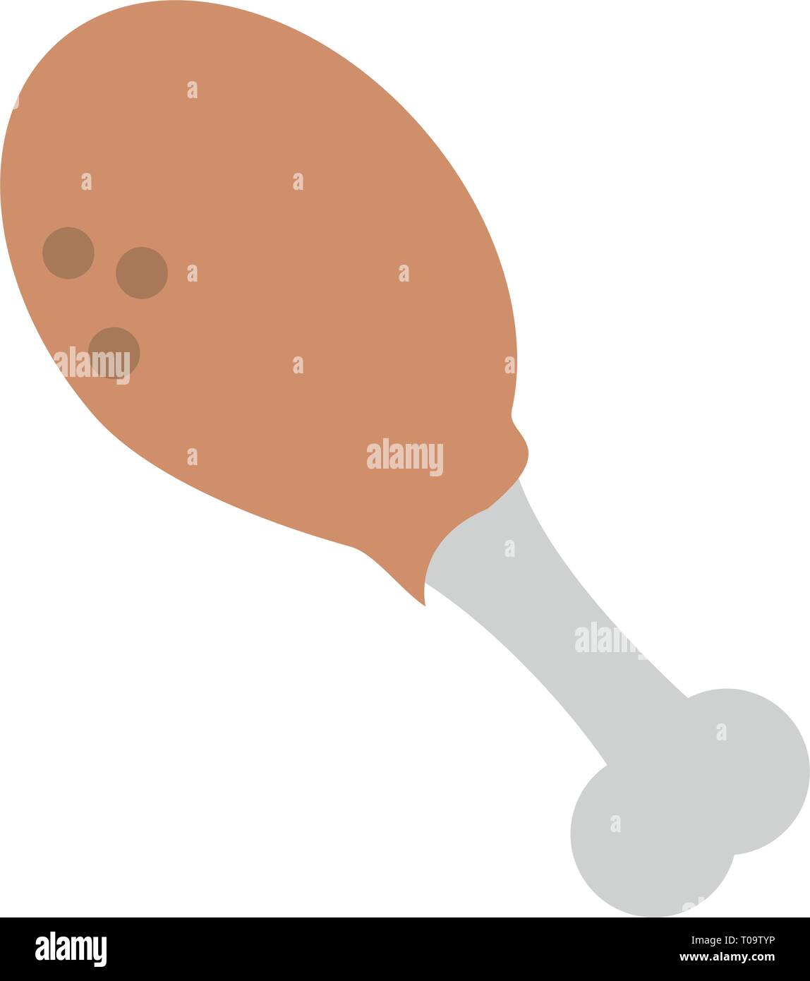 Chicken thigh cartoon isolated Stock Vector Image & Art - Alamy