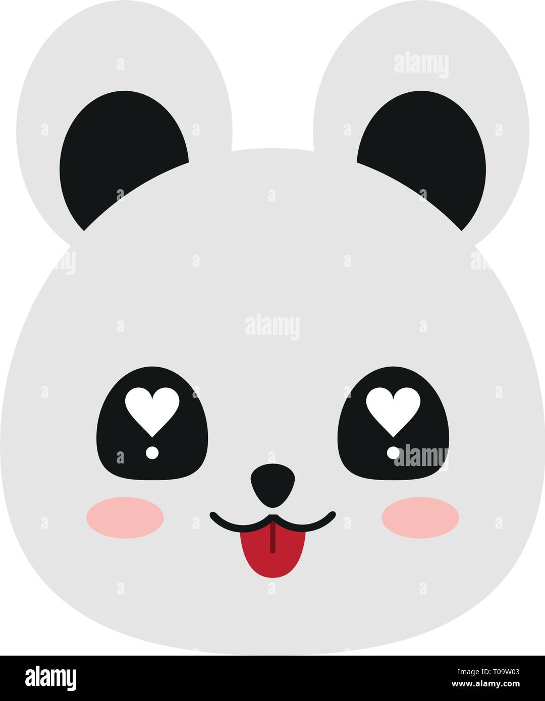 Kawaii rabbit cartoon face Stock Vector Image & Art - Alamy