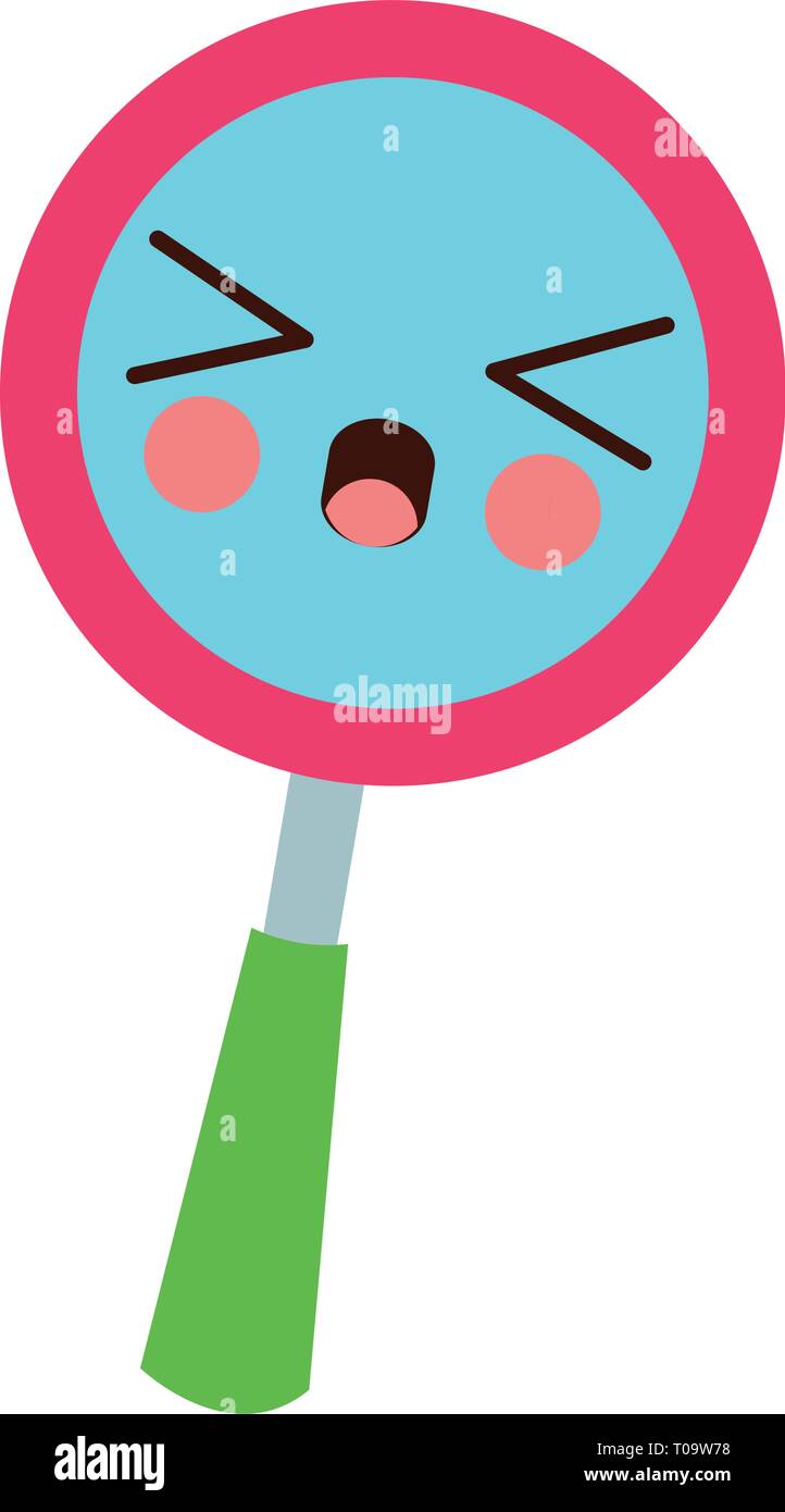 Magnifying glass kawaii cartoon Stock Vector Image & Art - Alamy