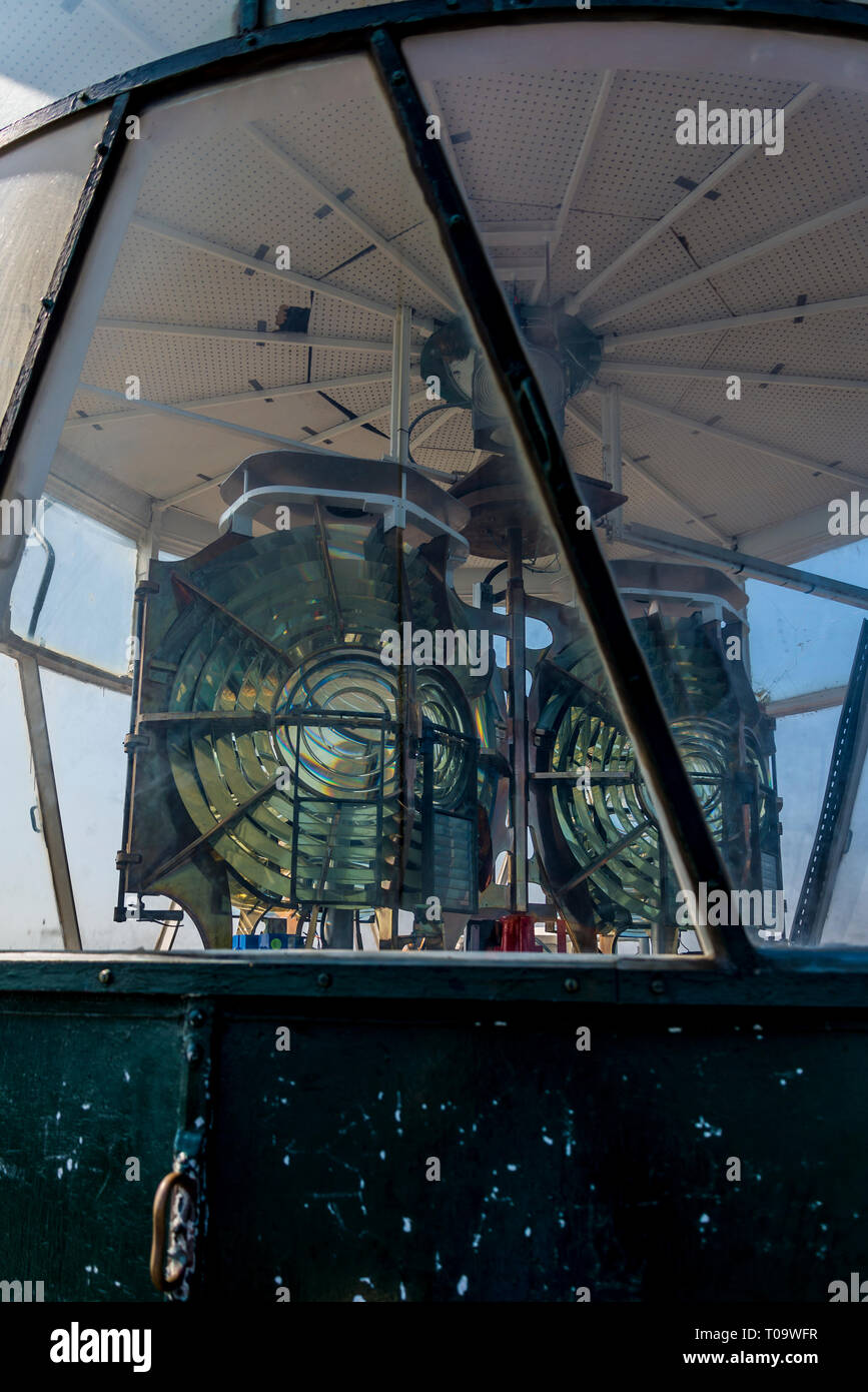 close up of a big lighthouse light Stock Photo - Alamy