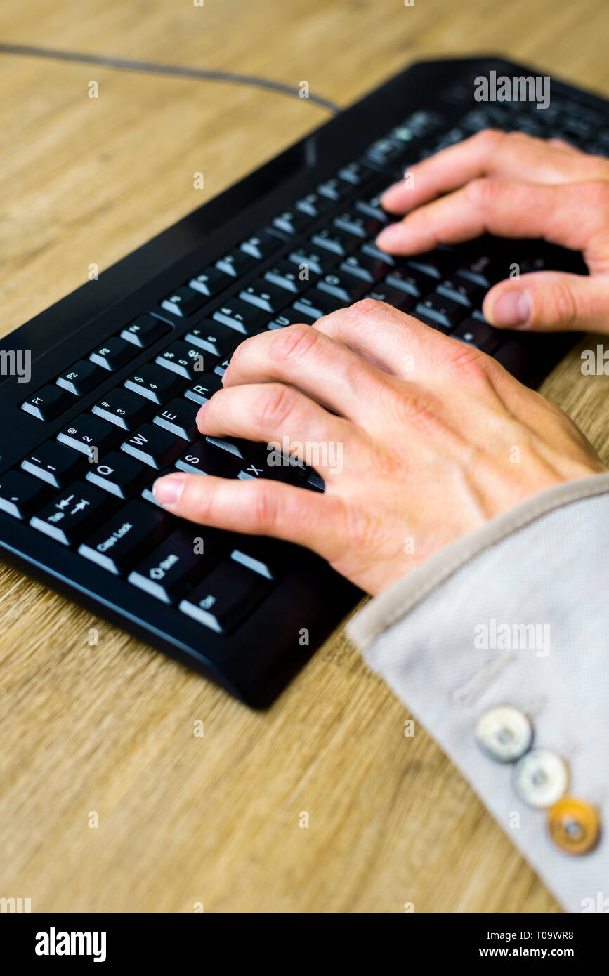 Close Up On Fingers Typing High Resolution Stock Photography and Images ...