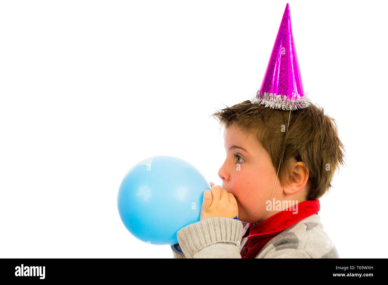 Blowing up a balloon hi-res stock photography and images - Alamy