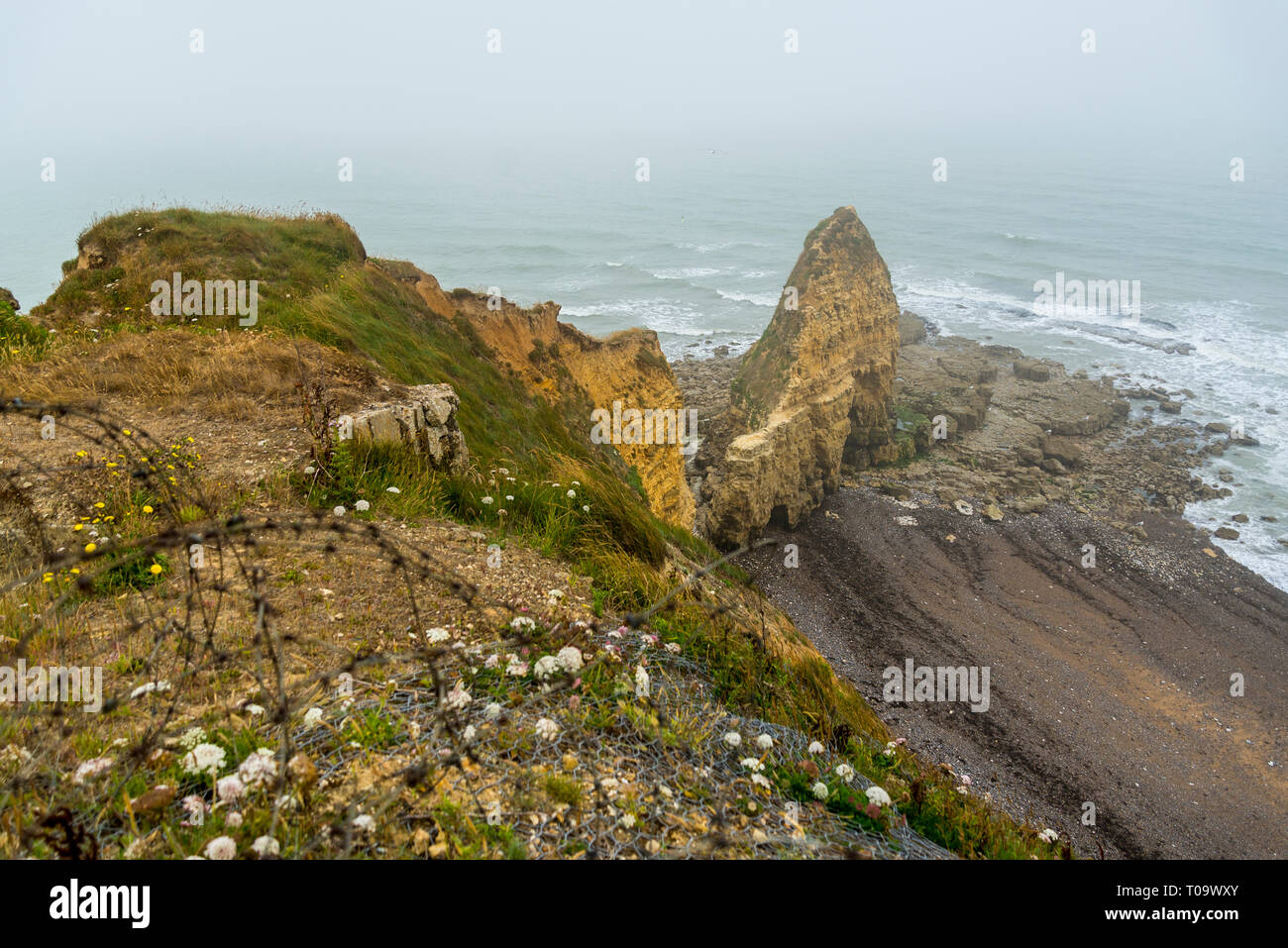 the legendary pointe du hoc, in normandy, france. this is the place ...