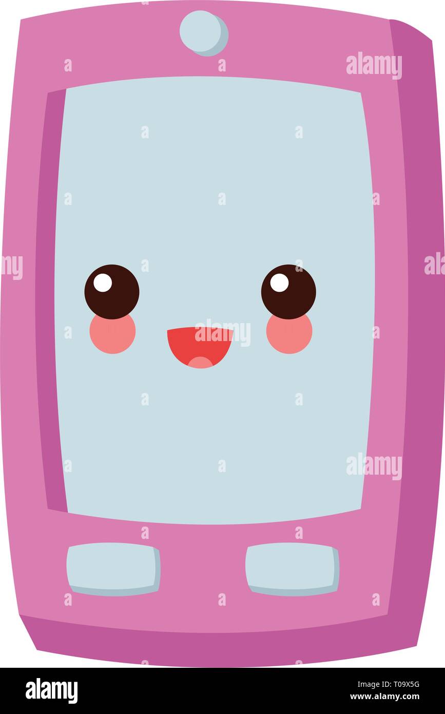 smartphone kawaii cartoon Stock Vector Image & Art - Alamy