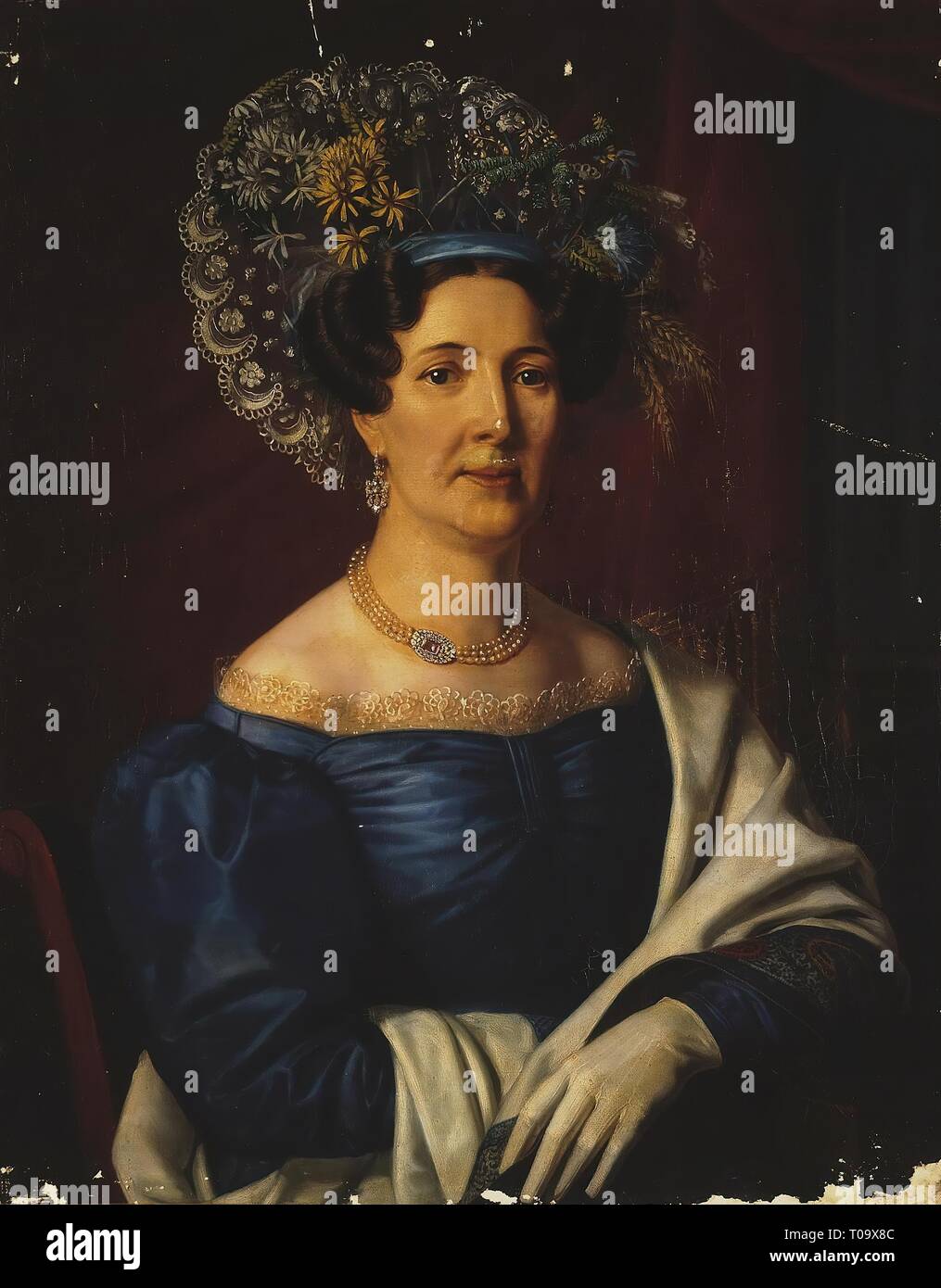 'Portrait of Anna Babkina'. Russia, 1830. Dimensions: 84,5x66,5 cm ...