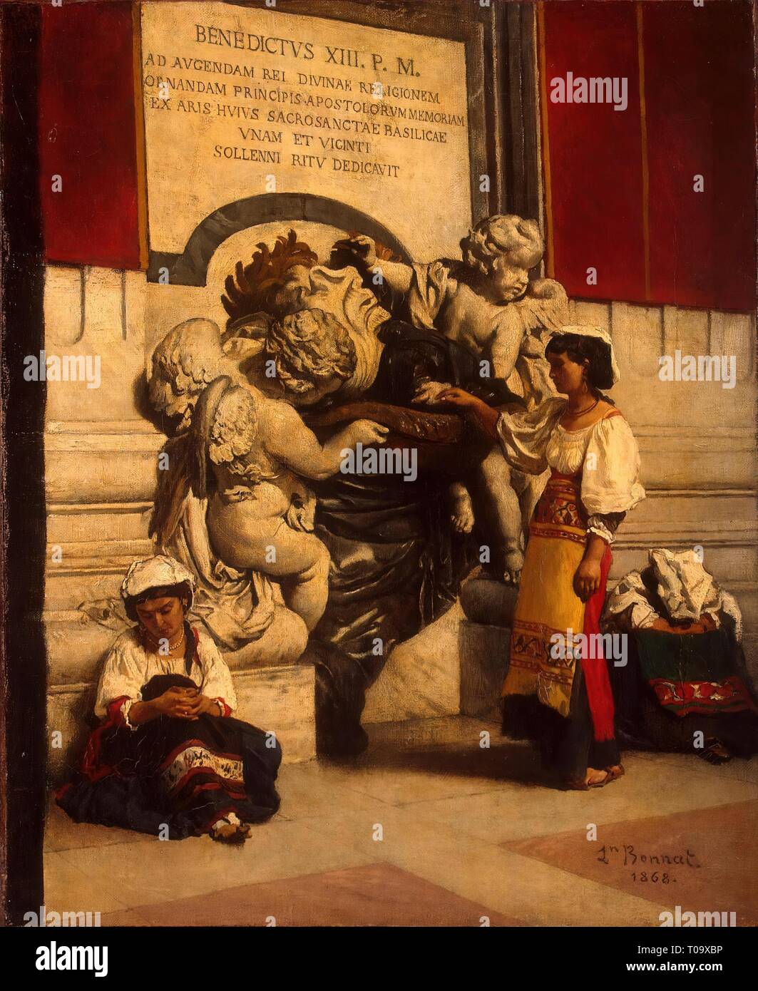 'Holy Water Font by St Peter's Basilica in Rome'. France, 1868 ...