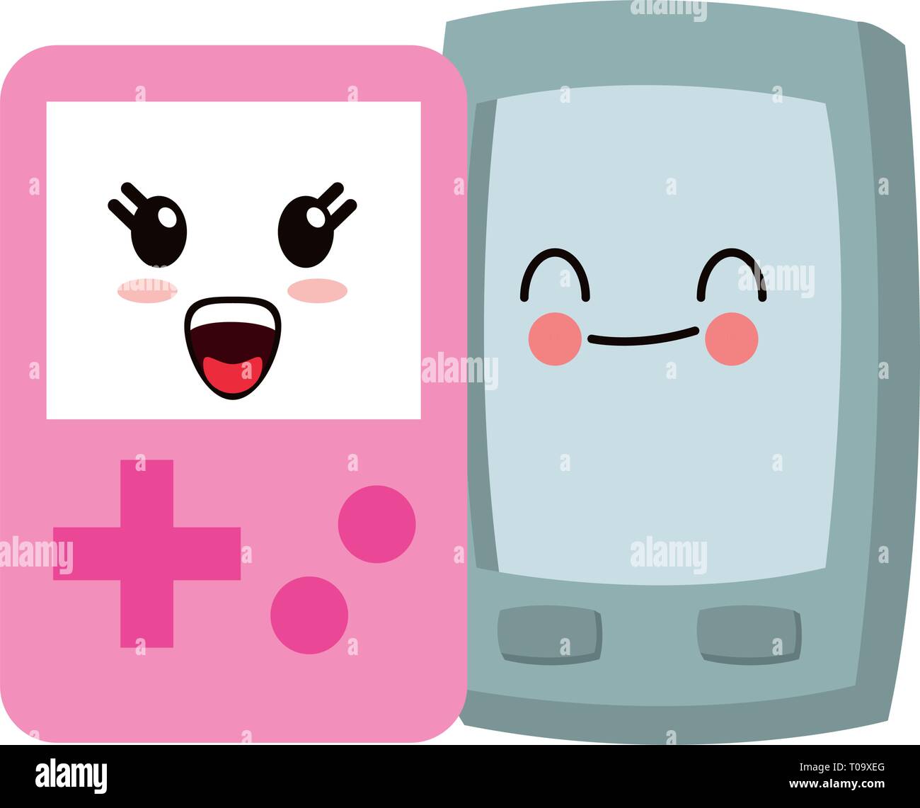 smartphone and tetris kawaii cartoon Stock Vector Image & Art - Alamy