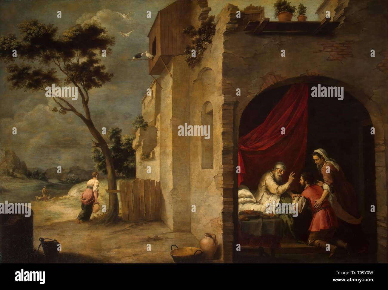 'Isaac Blessing Jacob'. Spain, Circa 1660. Dimensions: 245x357,5 cm ...