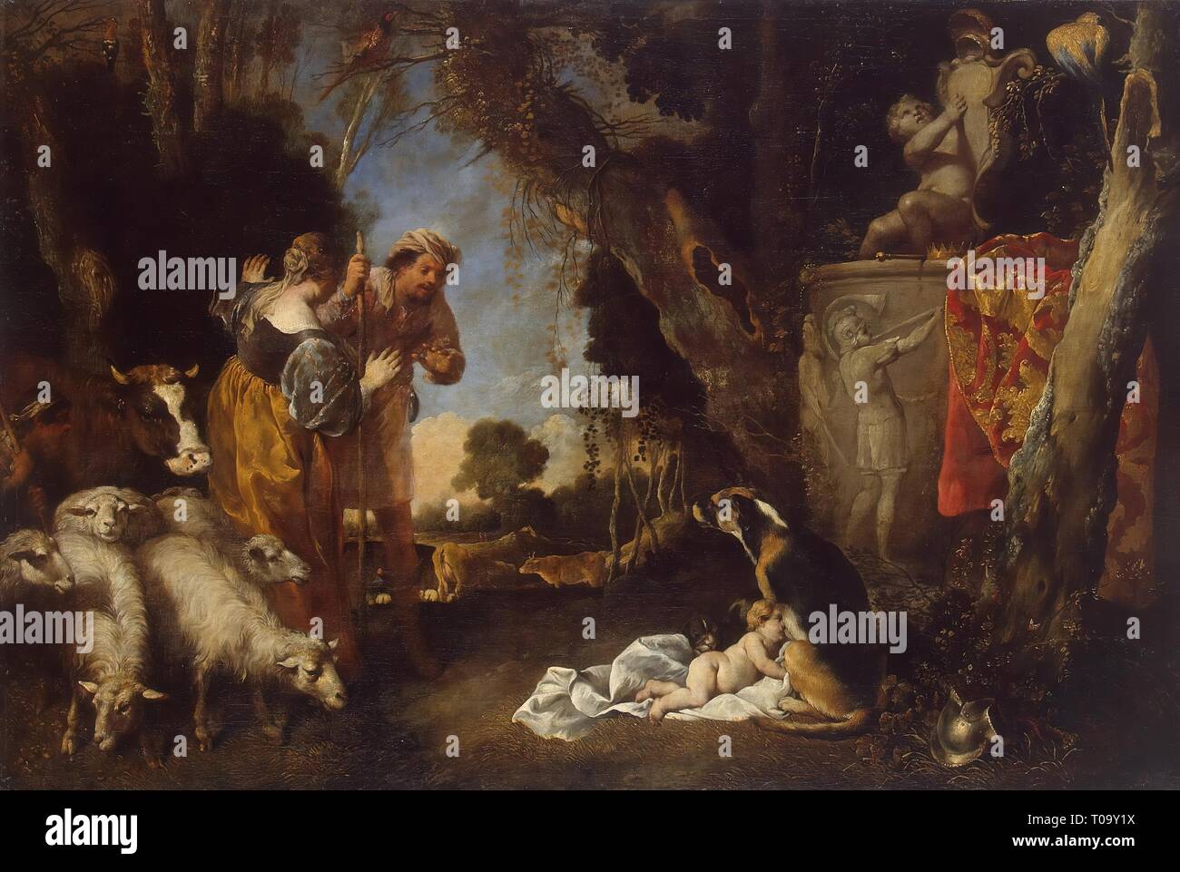 'Childhood of King Cyrus'. Italy, 1640s-1650s. Dimensions: 74,5x110 cm ...