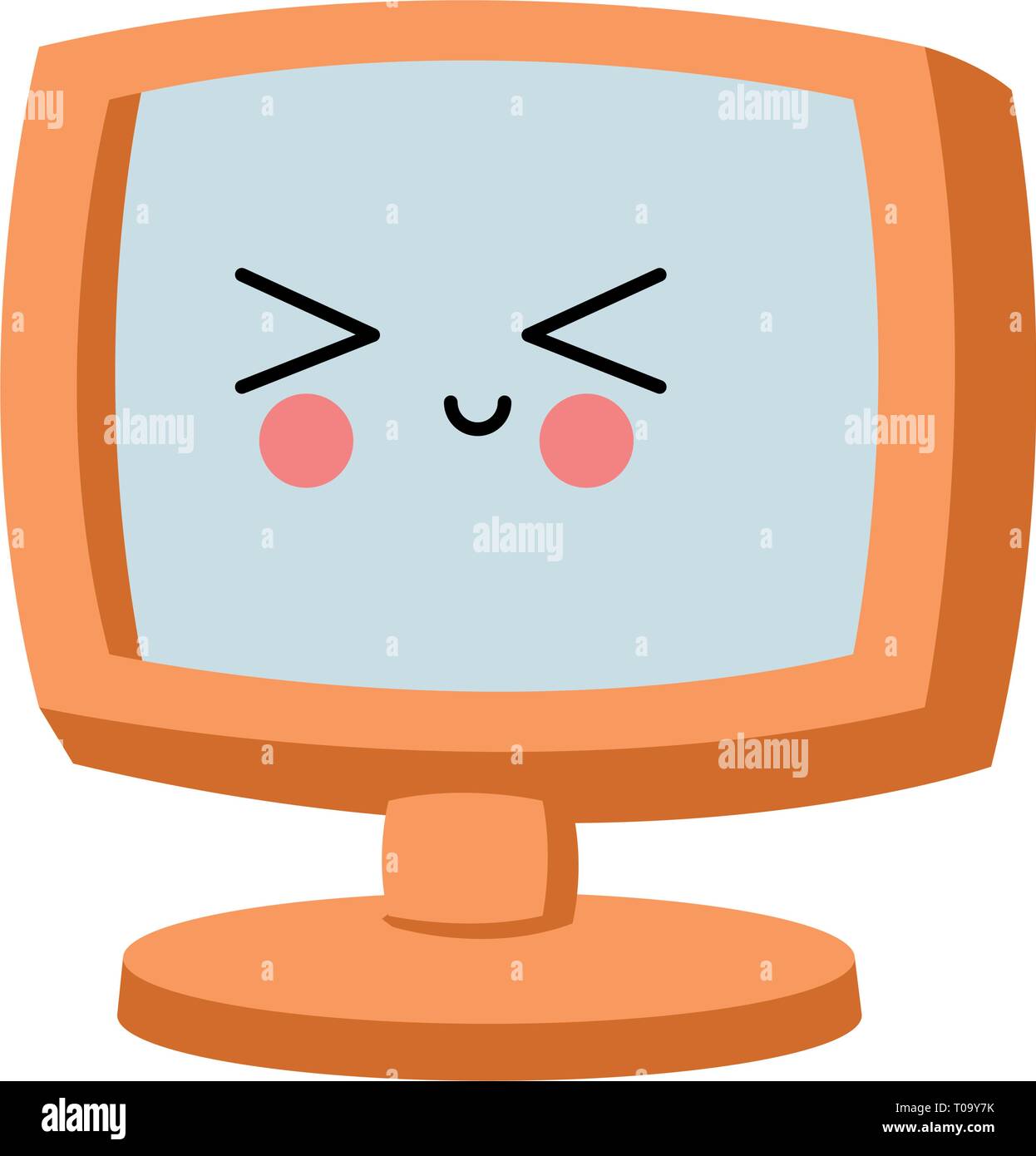 computer screen kawaii cartoon Stock Vector Image & Art - Alamy