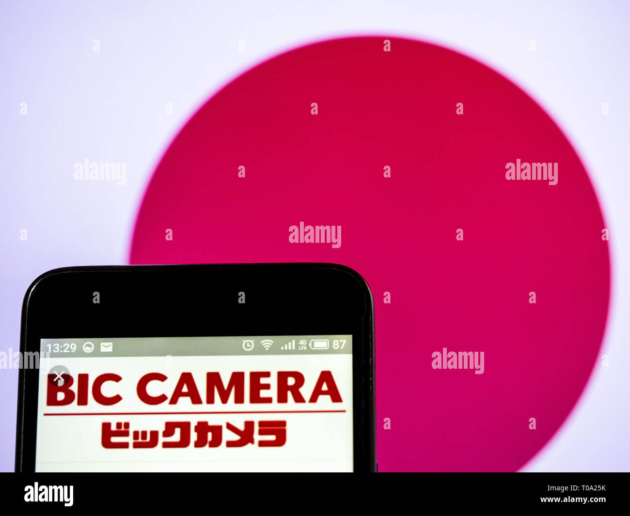 Ukraine. 18th Mar, 2019. Bic Camera Inc company logo seen displayed on a smart phone. Credit ...