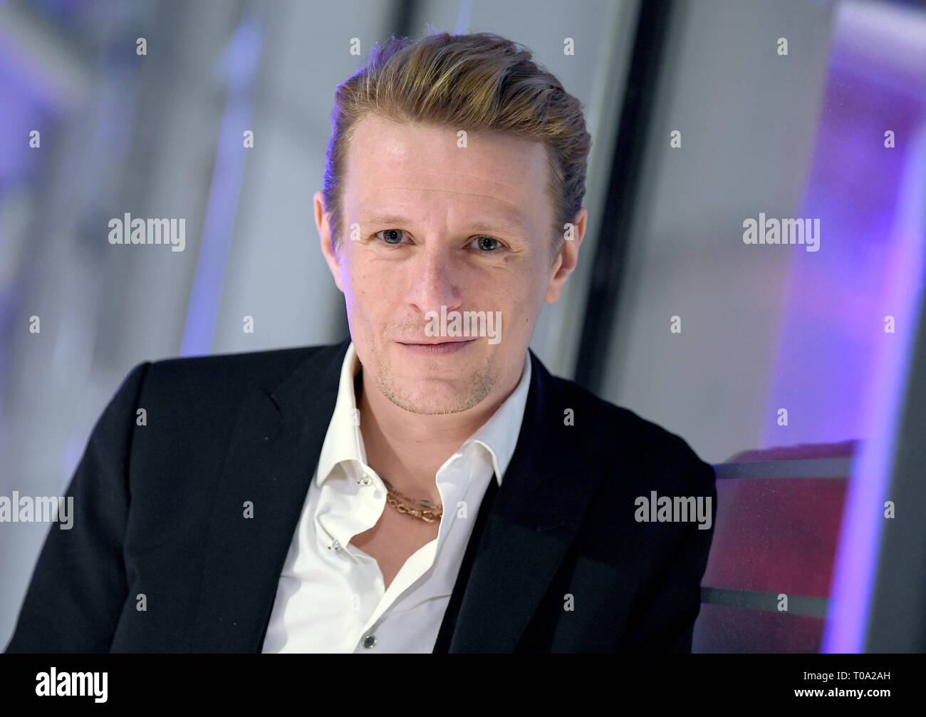 Berlin, Germany. 18th Mar, 2019. Alexander Scheer, actor at the pre ...