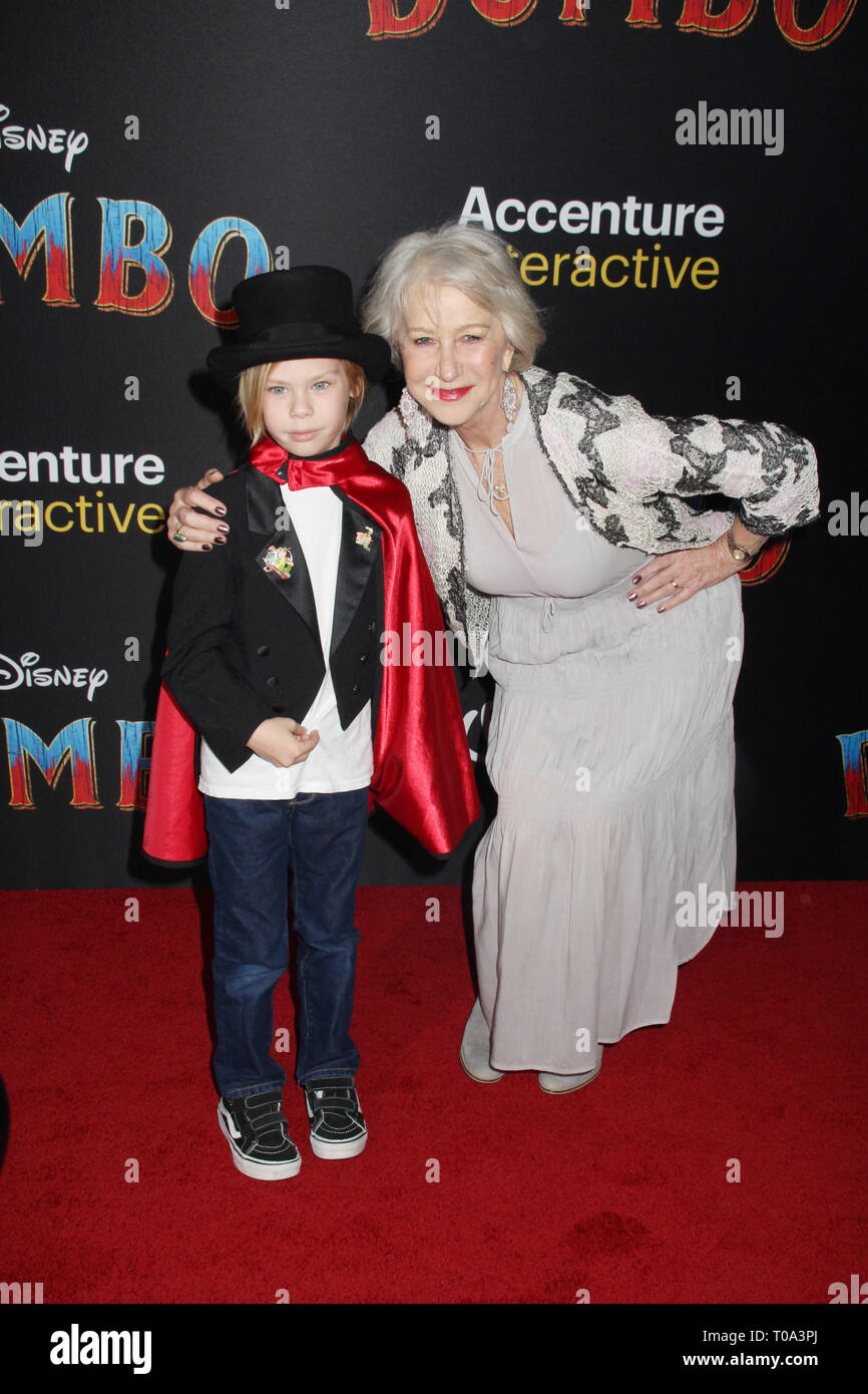 Helen Mirren, Waylon 03/11/2019 The World Premiere of "Dumbo" held at ...